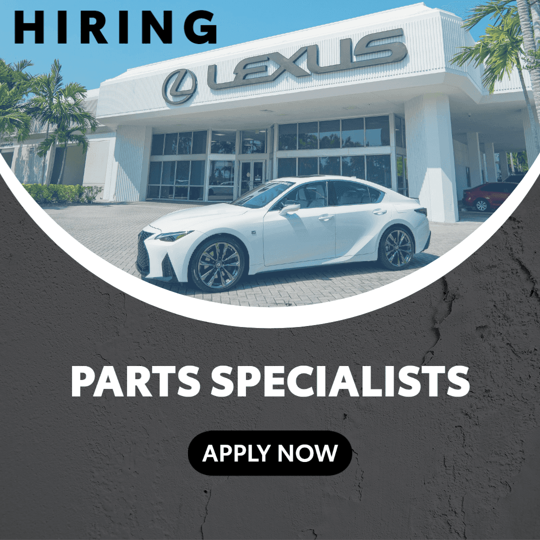 Know a thing or two about Lexus vehicles? Become a Parts Specialist ...